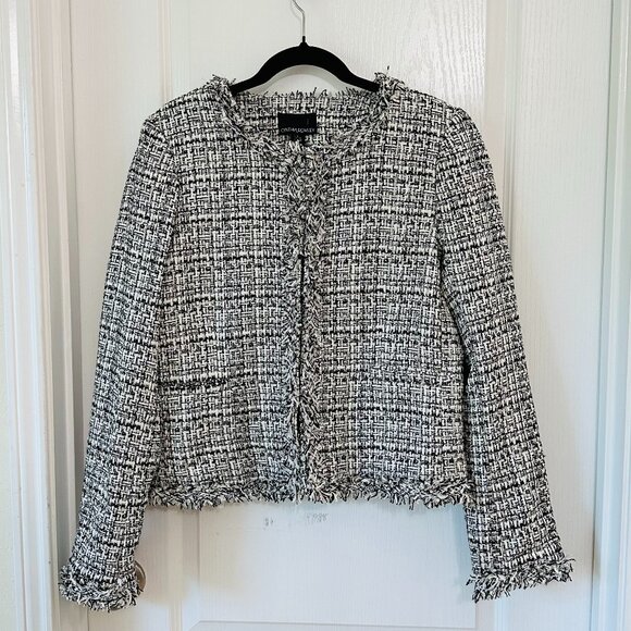 Cynthia Rowley | Jackets & Coats | Cynthia Rowley Blakcwhite Tweed ...